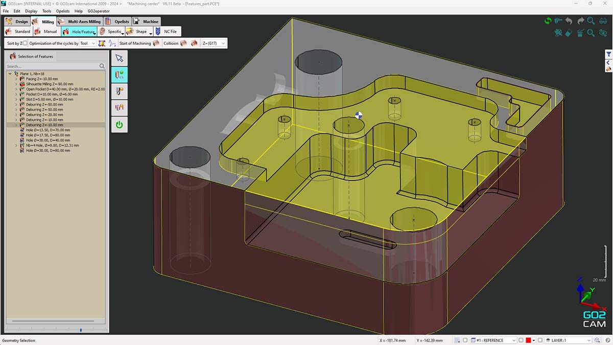 Automatic Feature Recognition by GO2cam
